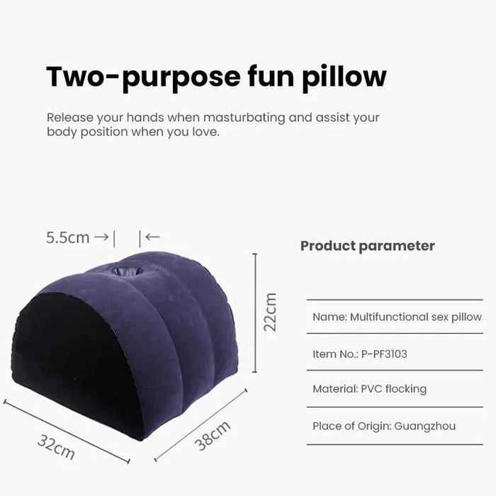 Daytona Inflatable Sex Positioning Half Dome Cushion with Toy Holder